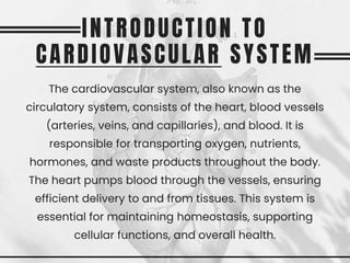 PowerPoint presentation on cardio-vascular system | PPTX
