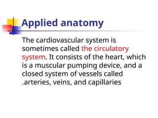 cardiovascular system examination for .ppt