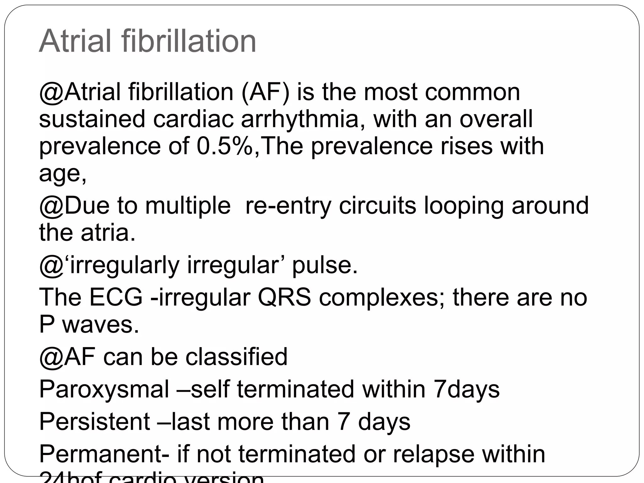 Cardiovascular system arrhythmia Disorders of heart Rate and rhythm and ...