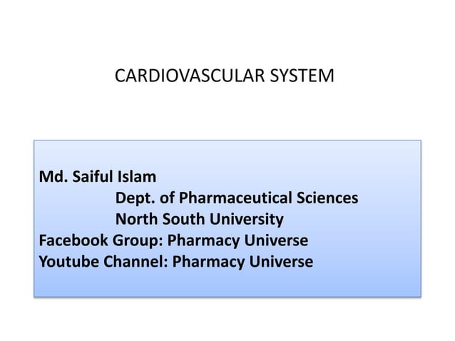 Cardiovascular system (blood vessels, anatomy) | PPT