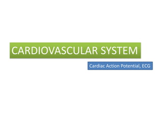 Cardiovascular system (cardiac ap, ECG) | PPT