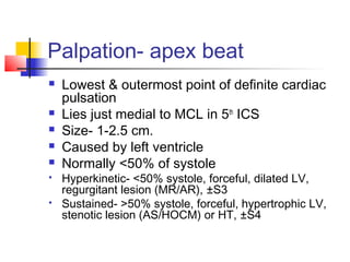 Cardiovascular system exam | PPT