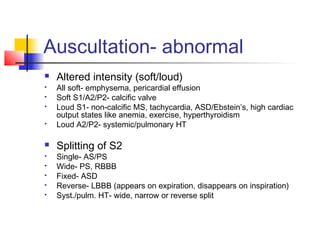 Cardiovascular system exam | PPT
