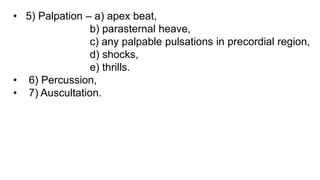 Cardiovascular system examination | PPTX