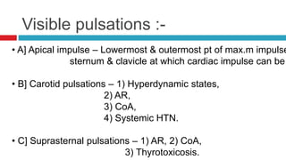 Cardiovascular system examination | PPTX