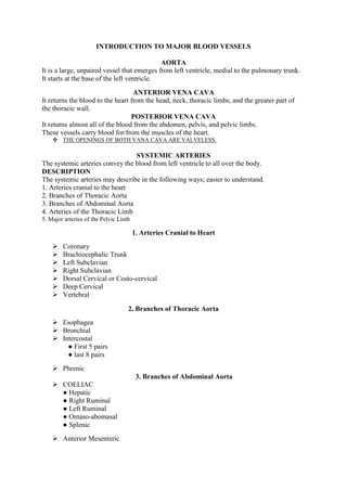 Cardiovascular system of goat | DOCX