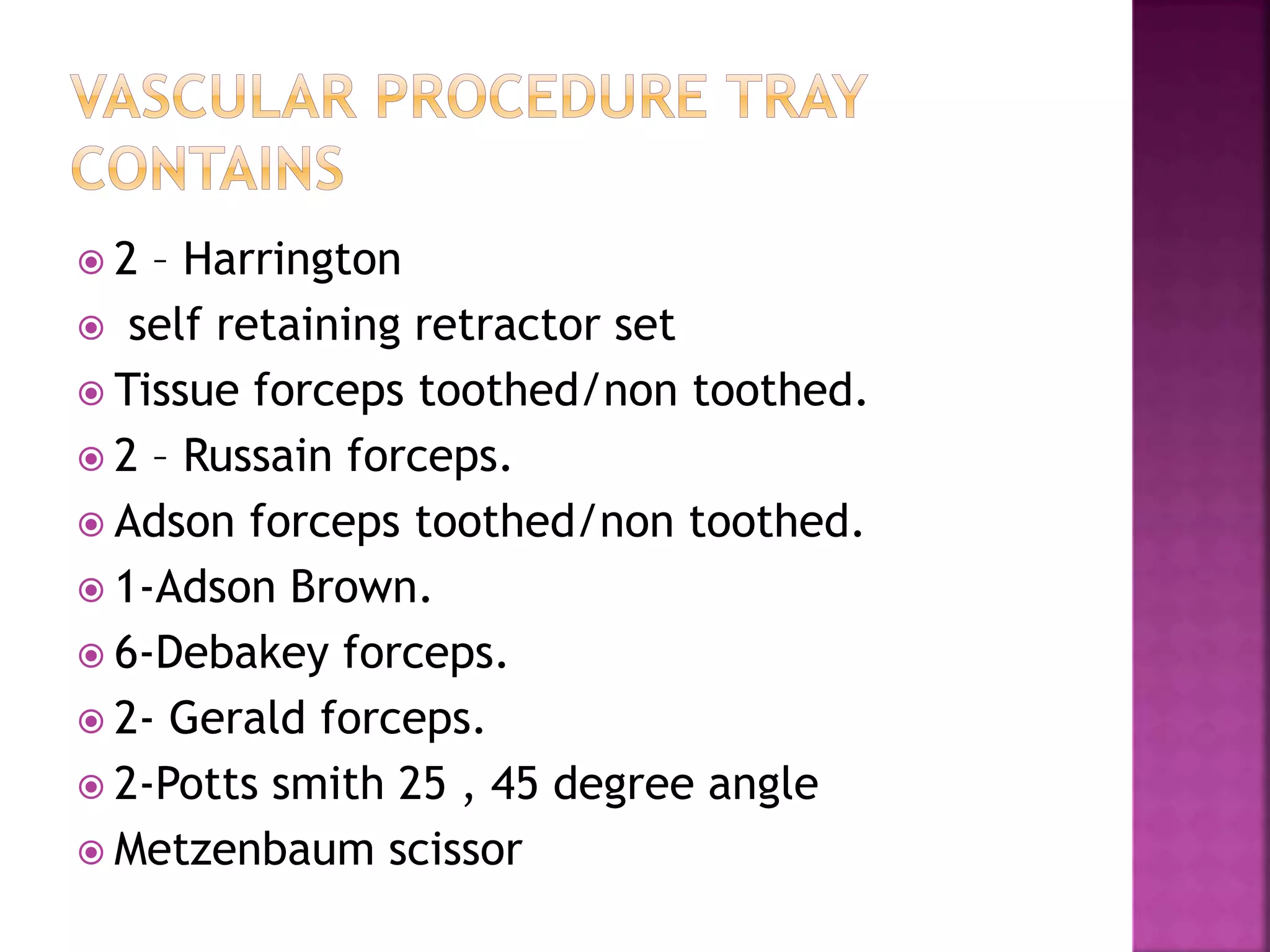 Cardiovascular trays | PPT
