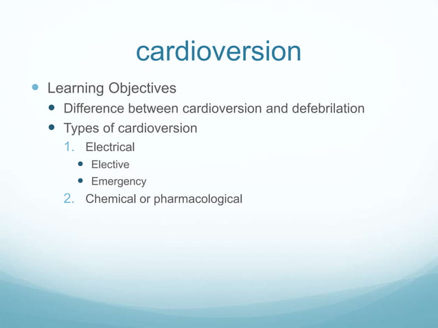 Cardioversion | PPTX | Heart and Cardiovascular Diseases | Diseases and ...