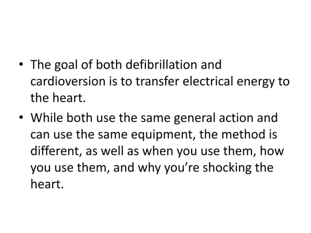 Cardioversion Vs. Defibrillation.pptx | First Aid | Injuries