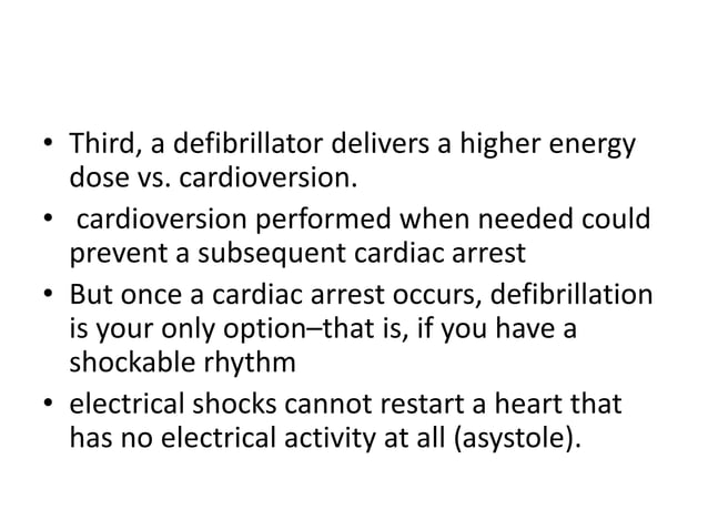 Cardioversion Vs. Defibrillation.pptx | First Aid | Injuries