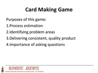 Card Making Game | PPT