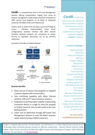 Card management solution (card8) brochure | PDF