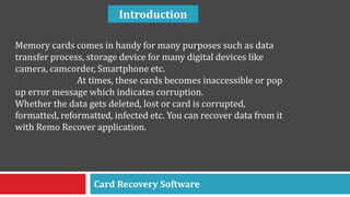 Card Recovery | PPT
