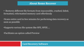 Card Recovery | PPT