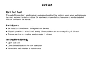 Card Sort and Tree Test Analysis | PDF | Computer Software and ...
