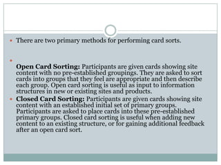 Card sorting | PPTX