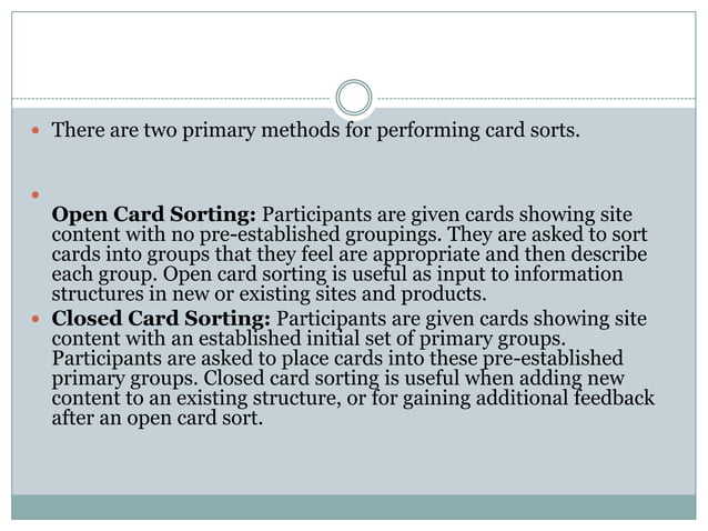 Card sorting | PPTX | Technology & Computing
