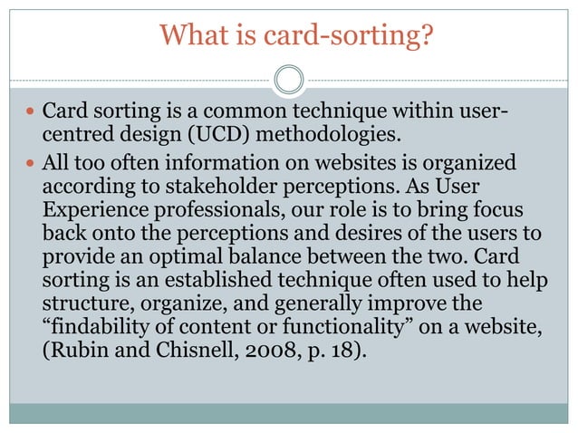 Card sorting | PPTX | Technology & Computing