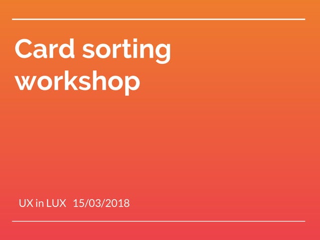 Card sorting | PPT