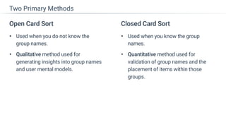 Card Sorting- Information Architecture Technique | PDF