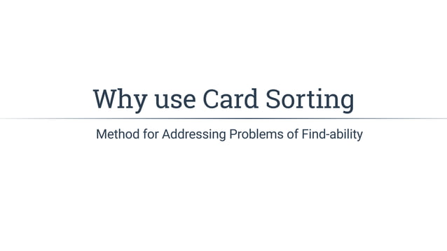 Card Sorting- Information Architecture Technique | PDF