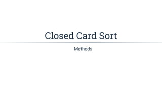Card Sorting- Information Architecture Technique | PDF