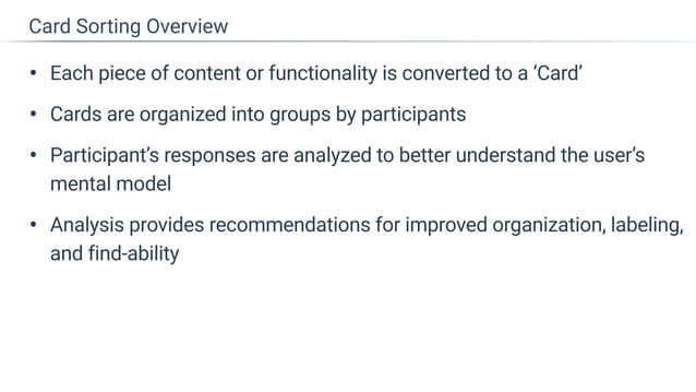 Card Sorting- Information Architecture Technique | PDF