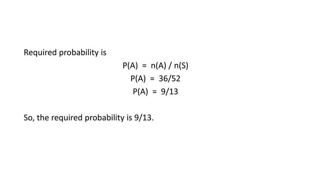 Cards probability | PPTX | Physics | Science