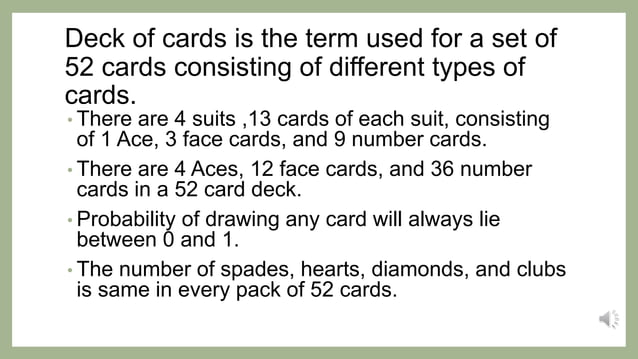 CARDS PROBABILITY PART 1.pptx | Card Games | Games and Puzzles