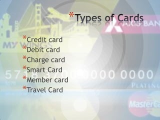 Cards & safe deposit lockers | PPTX