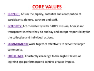 Cooperative for assistance and relief everywhere (CARE) | PDF