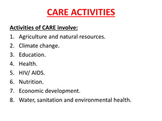 Cooperative for assistance and relief everywhere (CARE) | PDF