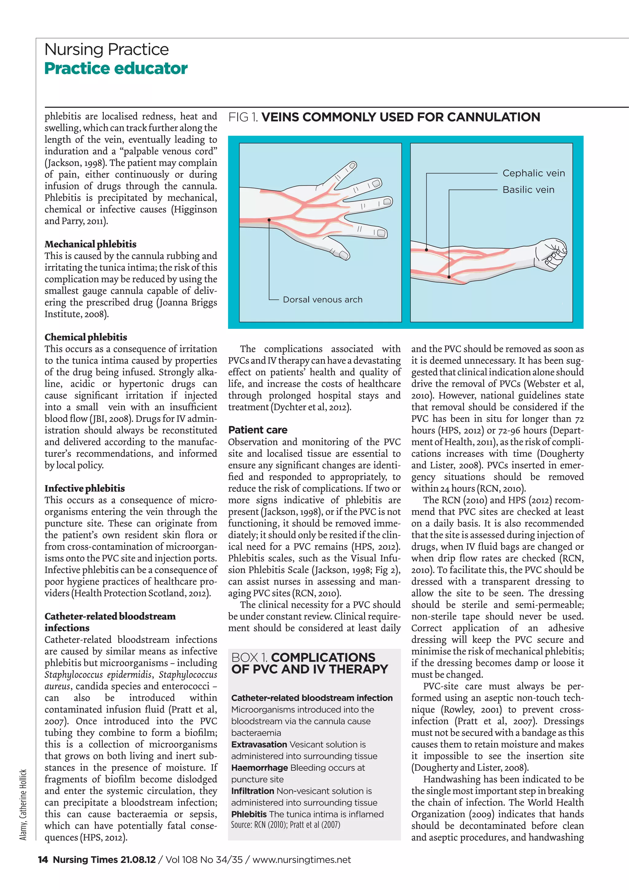 Care of-peripheral-venous-cannula-sites | PDF
