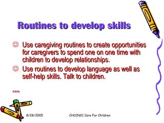 Care Routines For Children | PPT