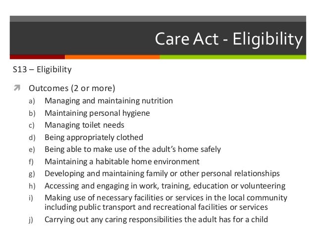 Care act presentation for LNNM