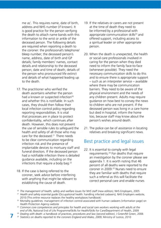Guidance for staff responsible for care after death | PDF