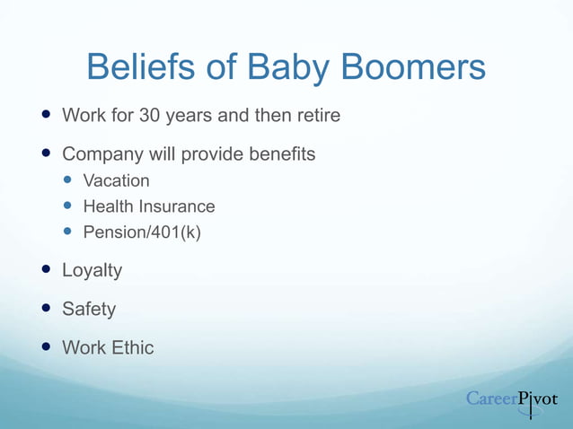 Care and feeding of baby boomers in recruiting | PPT