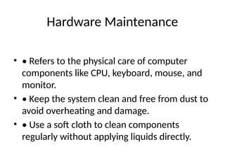 Care_and_Maintenance_Elaborated_PPT.pptx