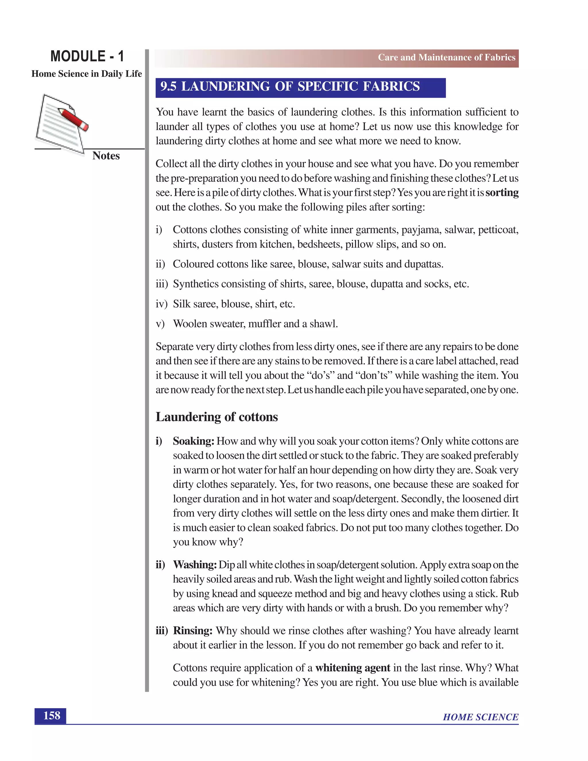 Care and maintenance of fabrics | PDF