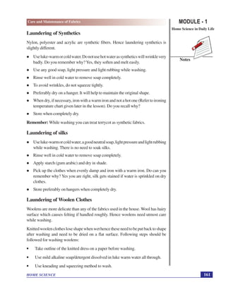 Care and maintenance of fabrics | PDF