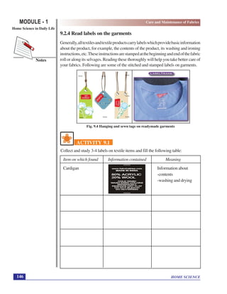 Care and maintenance of fabrics | PDF