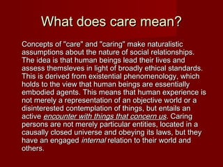 Care and social work | PPT