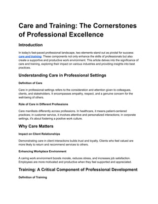 Care and Training_ The Cornerstones of Professional Excellence.pdf