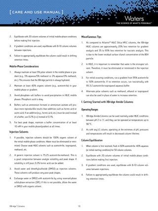 Care and use manual waters x bridge columns | PDF