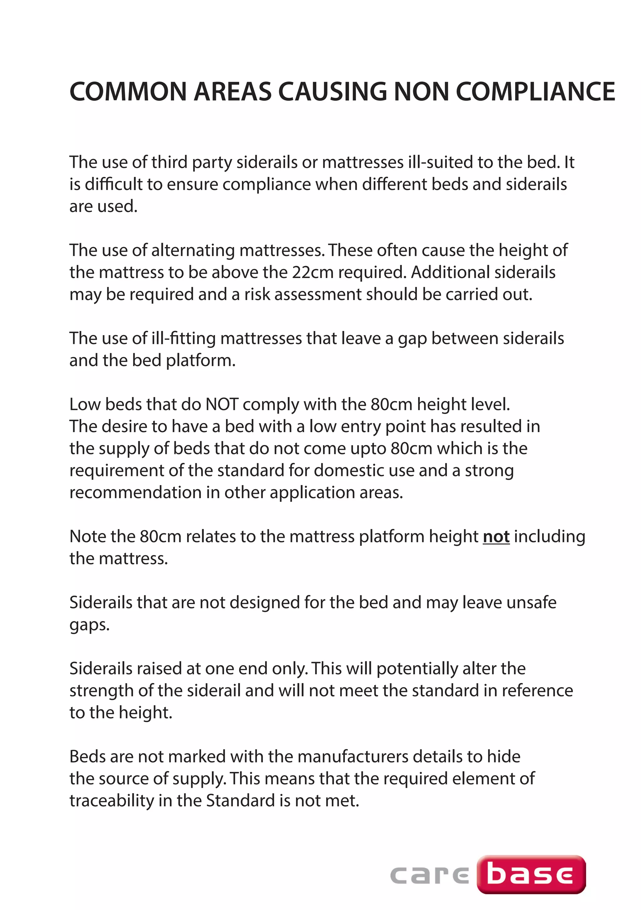 Carebase free bed standard guide BS EN 60601-2-52 | PDF