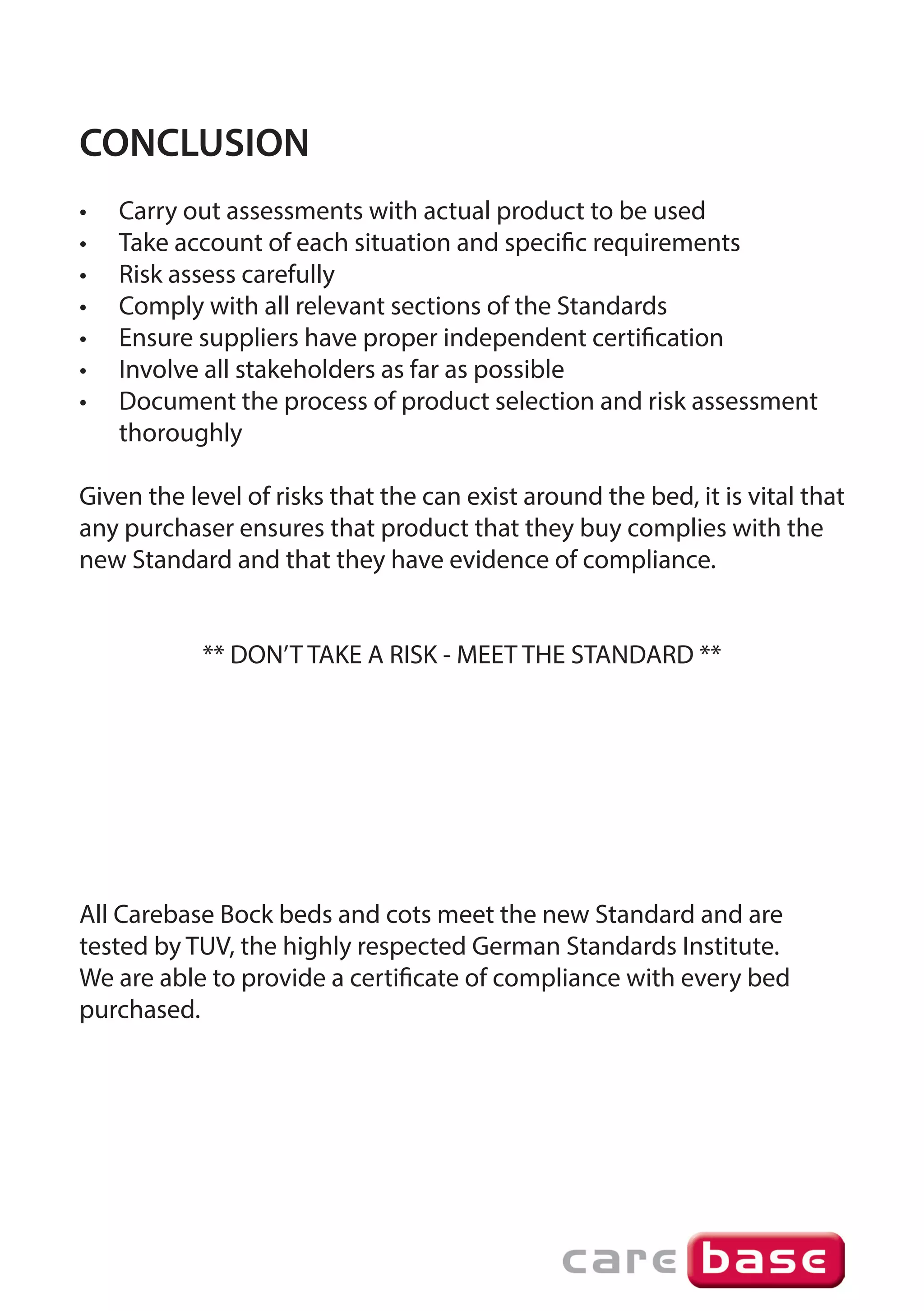 Carebase free bed standard guide BS EN 60601-2-52 | PDF