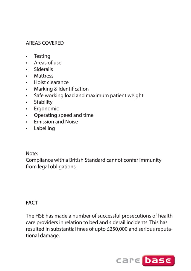 Carebase free bed standard guide BS EN 60601-2-52 | PDF | Healthcare ...