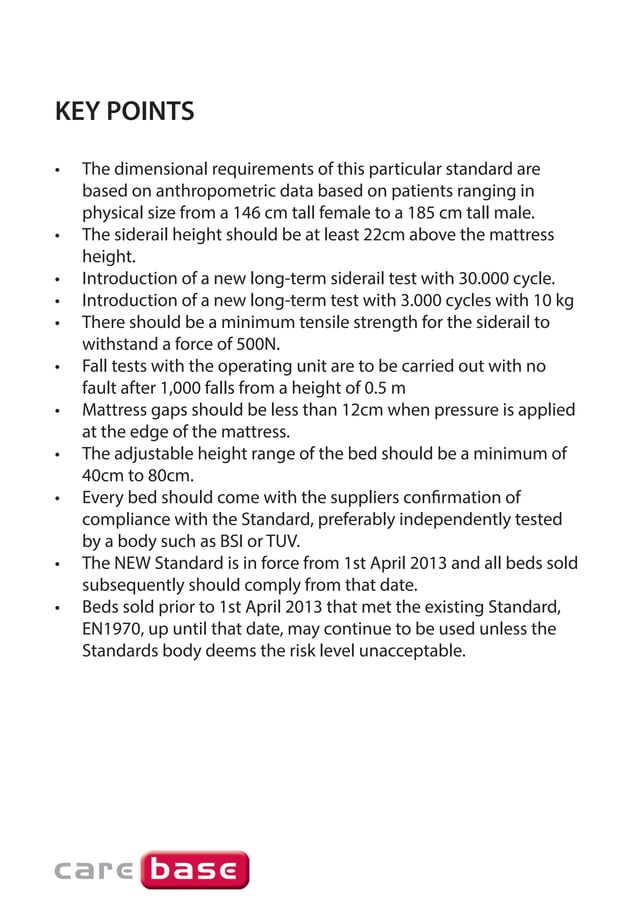 Carebase free bed standard guide BS EN 60601-2-52 | PDF | Healthcare ...