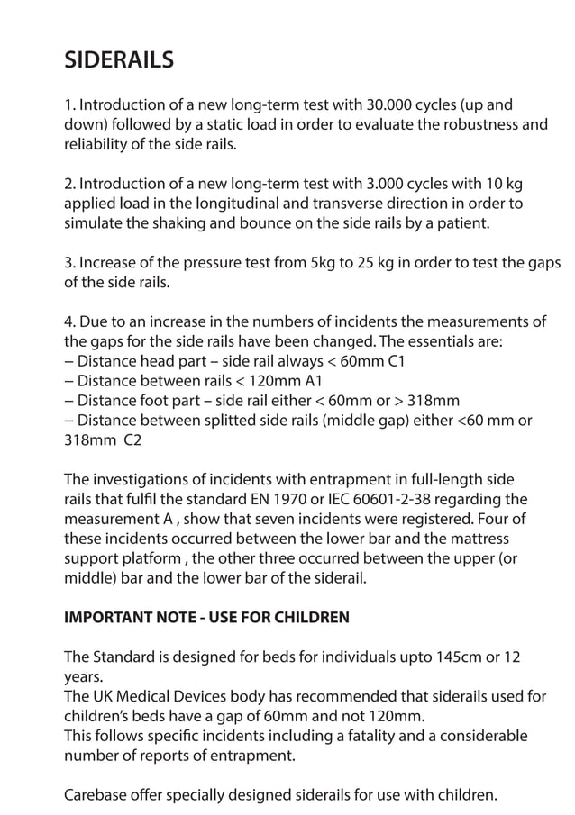 Carebase free bed standard guide BS EN 60601-2-52 | PDF | Healthcare ...