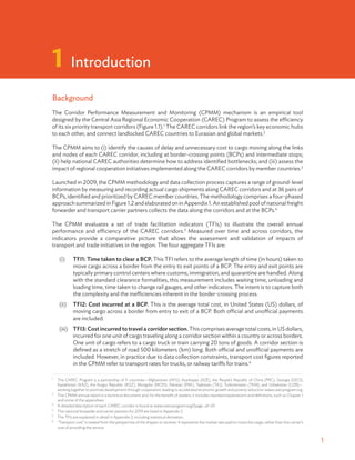 CAREC corridor performance measurement and monitoring annual report ...